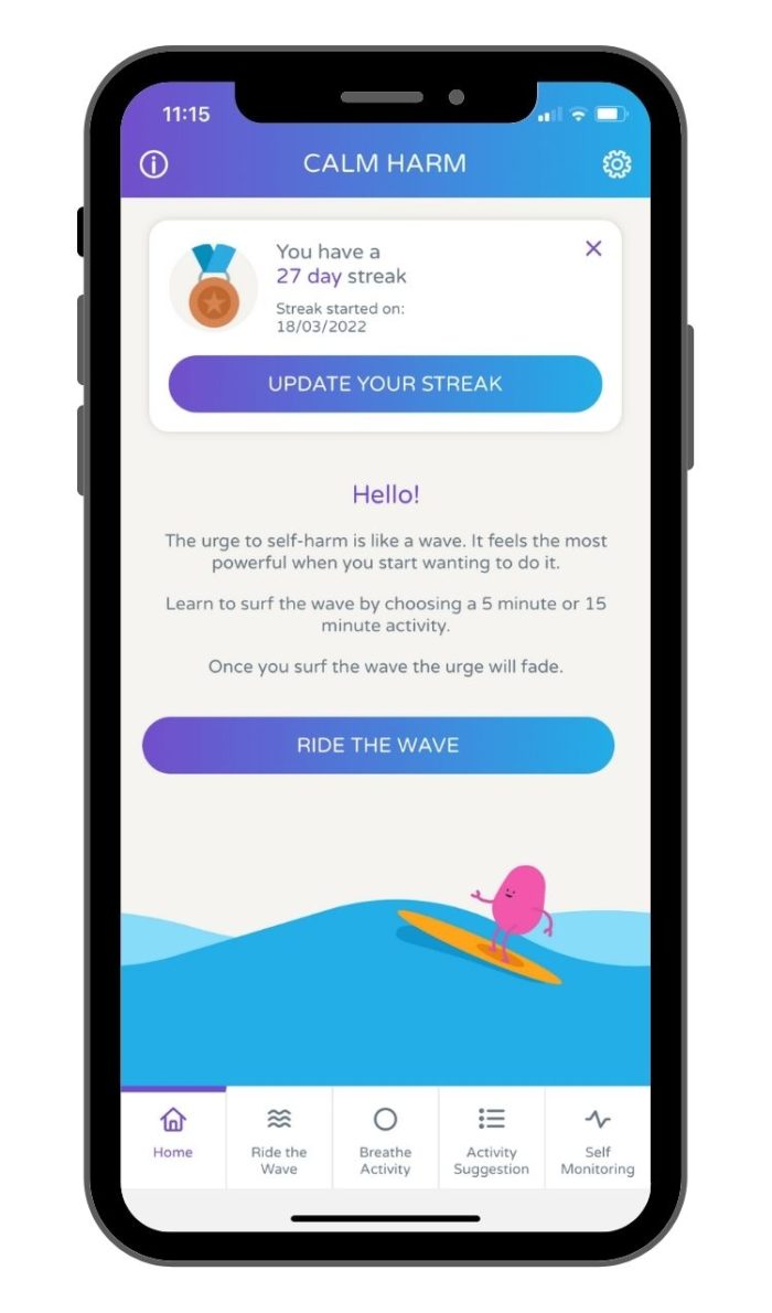 Home - Calm Harm App